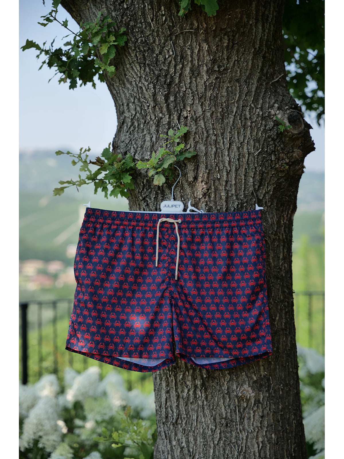 Beach boxer shorts in light microfibre fabric, with "Coconut" high-def